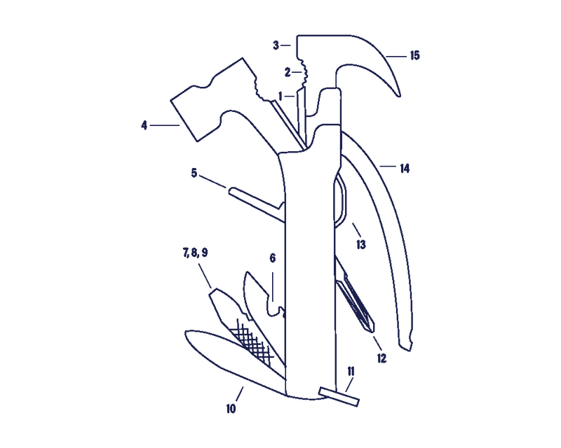 15 Function Hammer Multi-Tool - W+W